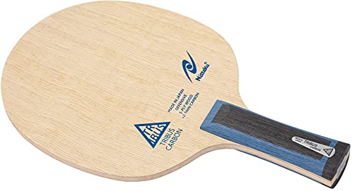 商品名 &nbsp;(Nittaku)ニッタク　トリバスカーボンFL　ブルー &nbsp;商品説明 素材:木材5枚合板 ブレードサイズ:157×150×板厚6.4mm、グリップサイズ:FL/100×23.5mm、重量:85g± 仕様:タイプ...