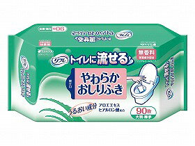 商品名 &nbsp;Tトイレに流せるやわらかおしりふき/袋/- リブドゥ 92078　送料込！ &nbsp;商品説明 ○トイレに流せるから後処理カンタン！○無香料、保湿成分配合、ノンアルコールタイプ○うるおい成分、アロエエキス、ヒアルロン酸...