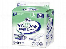 商品名 &nbsp;PUサルバ安心Wフィット/袋/L 白十字 35597　送料込！ &nbsp;商品説明 ○高機能タイプ○Wフィット構造（2層の吸収体）がすき間を埋めて、モレをしっかりブロック！○おむつ内環境改善アイテム○素肌と同じ弱酸性素...