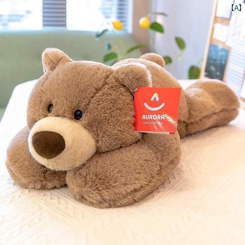 動物 ぬいぐるみ かわいい スーパー ソフト 枕 クッション ダウン 綿 ぬいぐるみ 茶色 横たわっている クマ ハグ 人形 赤ちゃん 睡眠 メ動物 ぬいぐるみ かわいい スーパー ソフト 枕 クッション ダウン 綿 ぬいぐるみ 茶色 横た...