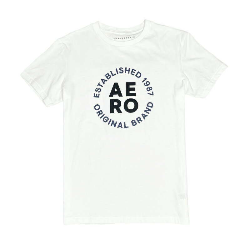 AEROPOSTALEのUS直営店にて買い付けした新品です。 どんなものにも合わせやすいシンプルなブランドロゴTシャツ ■対象:メンズ ■素材：コットン100% ■サイズ表(cm) 《S》 　着丈67.5cm、身幅50cm、肩幅46cm、袖...