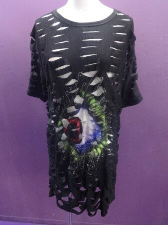 ■ランク：A　 ■色：黒ベース ■サイズ：着丈約86cm　肩幅約43cm　バスト約104cm　 ※多少サイズが前後する場合がございます。 ゆとりをみてお買い求め頂くことをお勧めいたします。 ■品質表示：ポリエステル95％　ポリウレタン5％