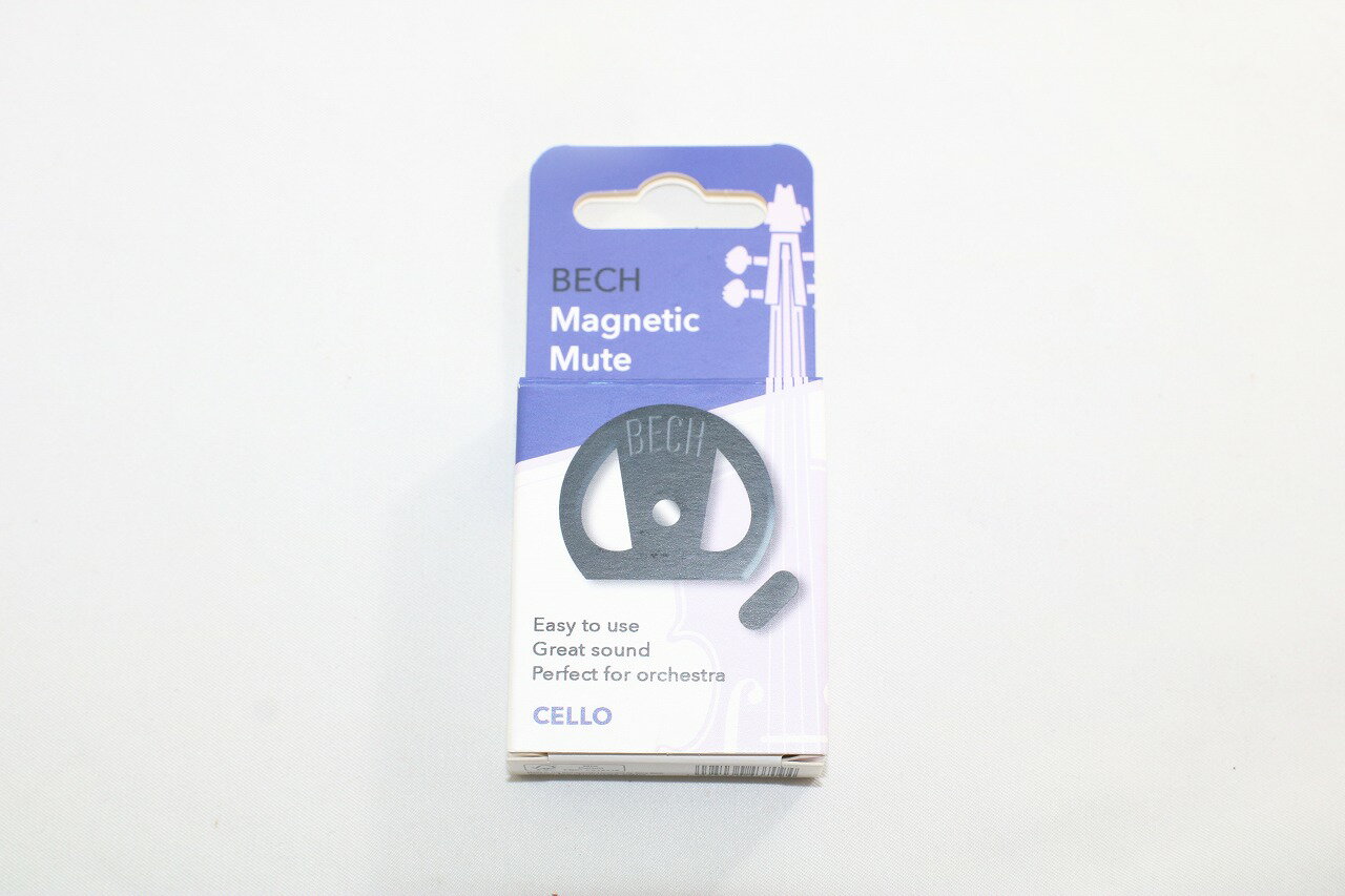 Bech マグネット・ミュート スチール・コーティングされたクリップをテイルピースにつけ、レア・アースのハイテク磁気が付いたミュートと引きつけ合ってバイブレーションノイズを減少させます。 チェロ用 オランダ製 メーカー・サイト：　bechm...
