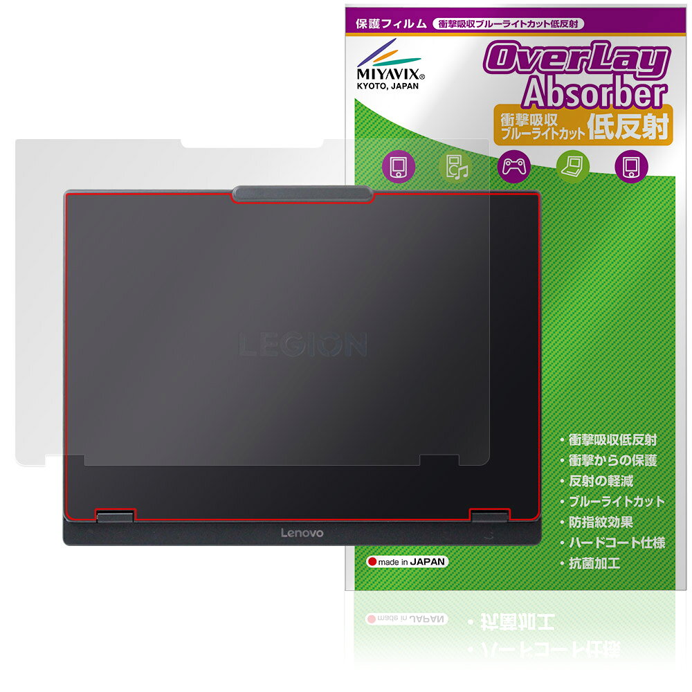 レノボ「Lenovo Legion 5i Gen 10 (15.1型 Intel)」に対応した衝撃から保護する天板用保護シート！ 衝撃吸収低反射ブルーライトカットタイプ OverLay Absorber(オーバーレイ アブソーバー)！ 衝撃...