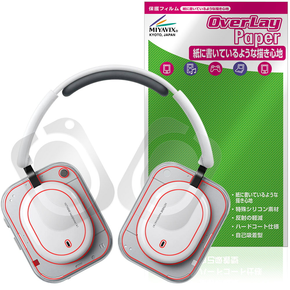 ナッシング「Nothing Headphone (a)」に対応した紙に書いているような描き心地の液晶保護シート！ 書き味向上タイプ OverLay Paper(オーバーレイ ペーパー)！ 表面の特殊加工により、まるで紙に書いているような描き...