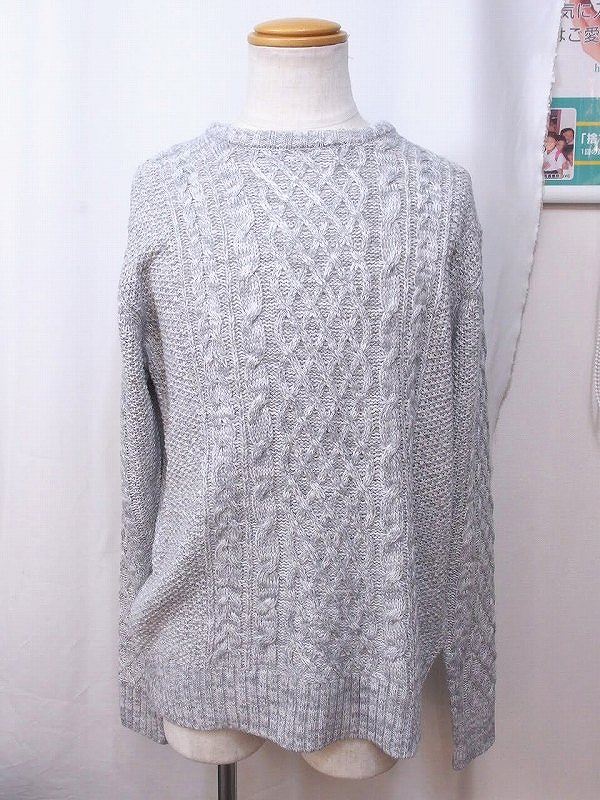 商品名未使用品！roshell　クルールネック　グレー　ニット　セーター メンズカラーグレー サイズ ( cm )サイズ表記 ： XL・ 肩幅(平置) 50・ 身幅 58・ 袖丈 70・ 着丈72素材アクリル　96％　ポリエステル　4％季節...