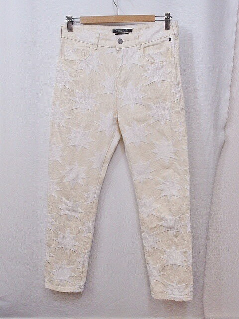 ブランド名SCOTCH&SODA(スコッチアンドソーダ)商品名パンツ　星柄　フルレングス カラーアイボリー系 サイズ ( cm )サイズ表記 ： 26/30・ ウエスト(平置)34.5 ・ 股上26 ・ 股下66・裾幅14備考ポケット2つ素...