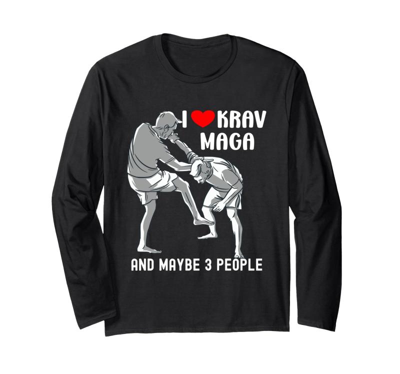 Krav Maga Funny Self-Defense Martial Arts Trainer or Fighter 長袖TシャツShow off your passion for Krav Maga with this funny &...