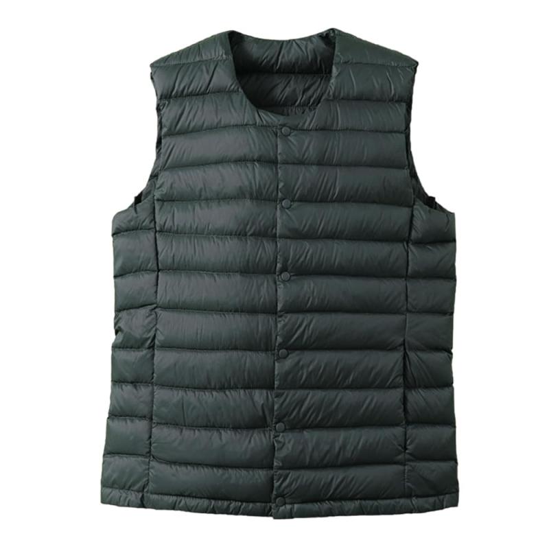 [HCAWRNAP] ダウンベスト メンズ ライト ノーカラー インナーダウン 襟なし ウルトラライトベスト Uネック Vネック 2way 軽量 暖かい 防寒 秋 冬 春 HA21リーズナブル且つ高品質のメンズ襟なしダウンベストの登場です。...