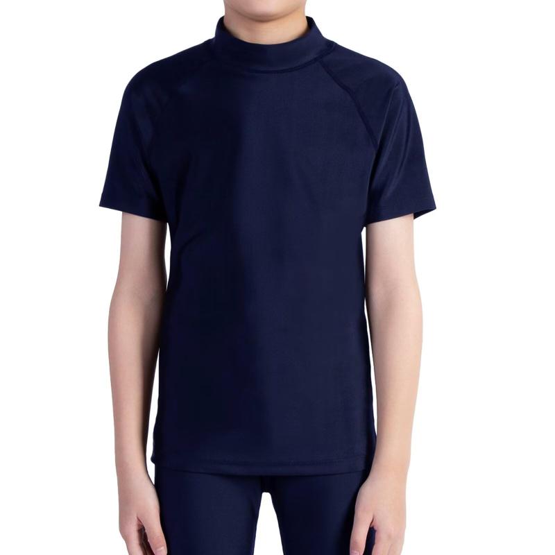 [Sillictor] ラッシュガード キッズ スクール 水着 半袖 ラッシュ tシャツ 子供 学校 水陸両用 スイムウェア スポーツ 小学生 中学生 スイム 男女兼用 [UVカット・冷感速乾]UVカット効果：Sillictorの子供ラッシ...