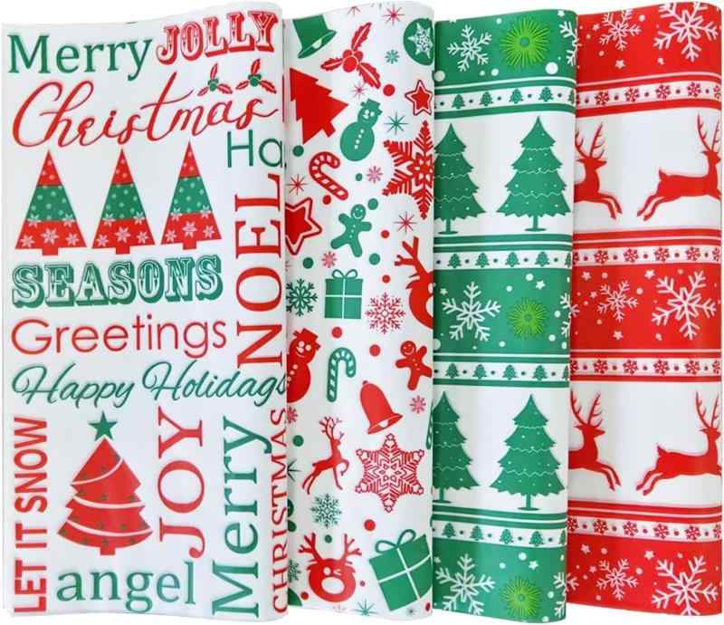 Bethany Home 200枚セット ワックスペーパー 30*30cm クリスマス クッキングシート ベーキングペーパー 耐油紙 ラッピング クリスマスワックスペーパーシート サンドイッチラップペーパー ラッピ【📜商品情...