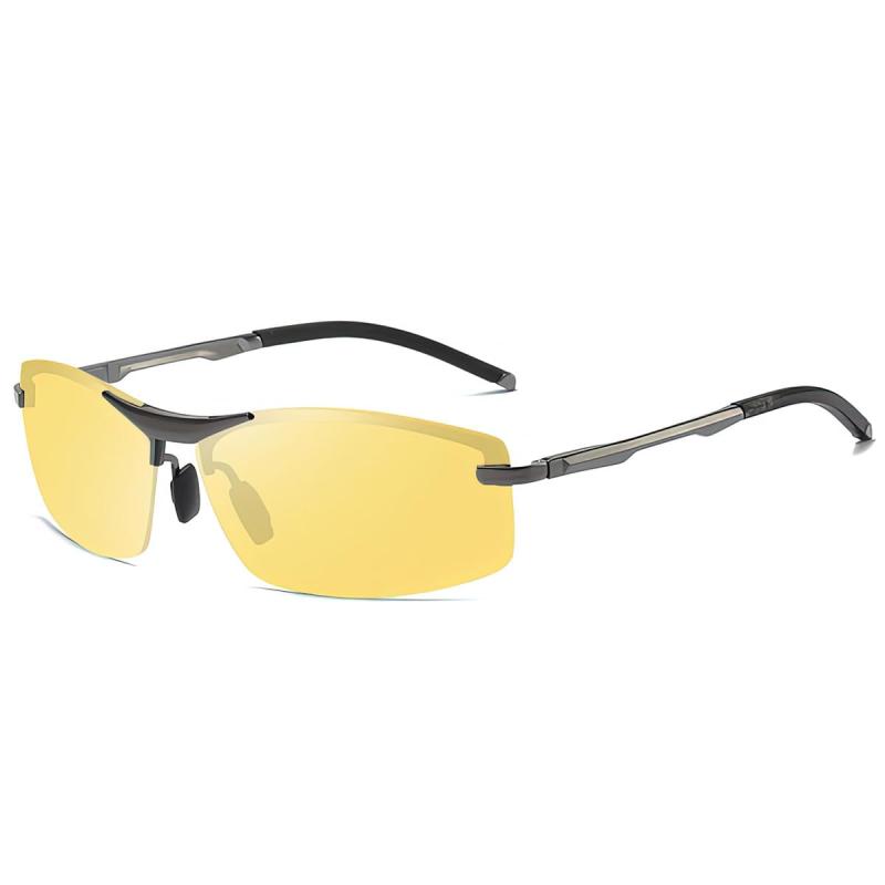 [FEISEDY] サングラス 調光 偏光サングラス メンズ ハーフリムオーバル スポーツサングラス 釣り 運転 おしゃれ ドライブ 野球 ゴルフ ランニング アウトドア UVカットB1066【目を保護】このハーフリムオーバルサングラスは、...