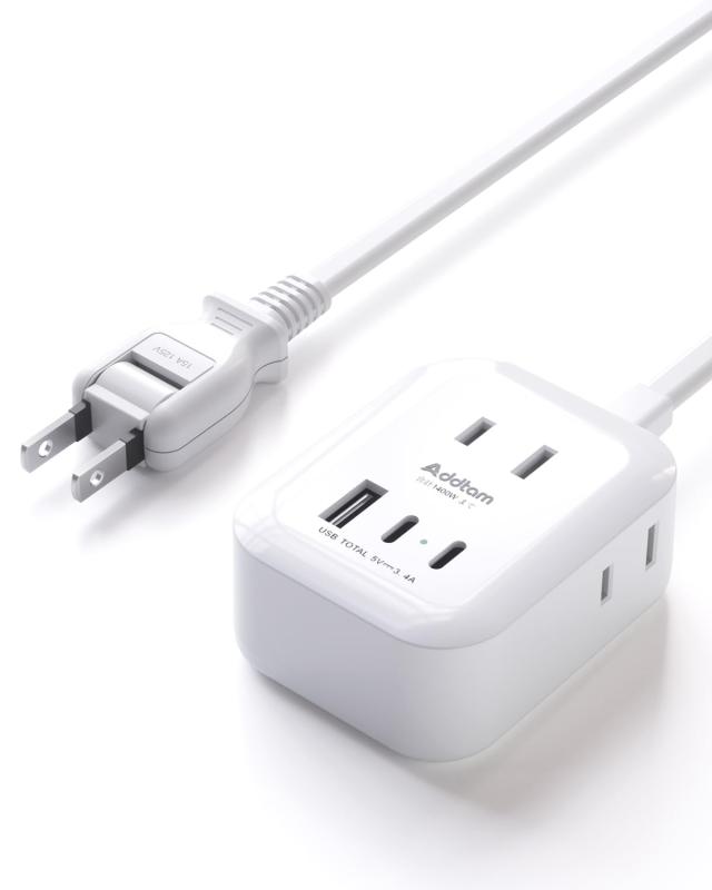 Addtam 電源タップ タワー 延長コード1