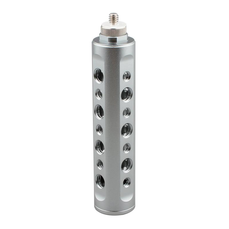 CAMVATE 1/4"ネジハンドル ハンドホルダグリップ ビデオカメラライト＆LED マウント 一眼レフ 用特徴：1/4インチ変換3/8オスダブルヘッドスタッド付く、チーズハンドルにたくさんの1/4＆3/8ネジ穴が付き、色んな接...
