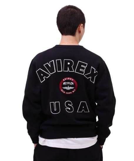 [Avirex] [アヴィレックス] VARSITY LOGO CREW NECK SWEAT/バーシティ ロゴ クルーネック スウェット 783-3932007 メンズ[原産国]:中国