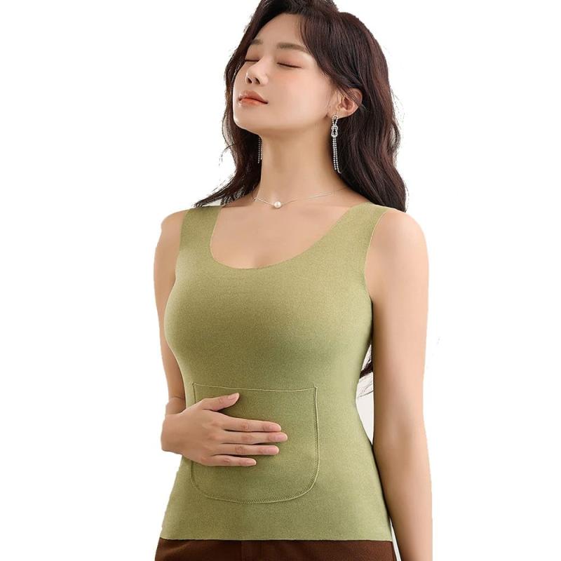 [Schicksal.] レディース インナー 前後ポケット付きタンクトップ あったか 冬 暖かい 下着 カイロ入れ 防寒 寒さ対策 [並行輸入品]寒い季節に心強い味方となる、前後にカイロを入れるポケットが付いたタンクトップです。 ふんわり...