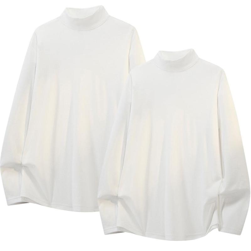 [Platilive] メンズ Tシャツ 2枚組 長袖 カットソー ティーシャツ 大きいサイズ おしゃれ 柔らかい 無地 厚手 メンズ tシャツ 秋冬春服【SIZE:M】身丈:70cm バスト:112cm 身長の目安:165-173cm 体...