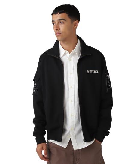 [Avirex] [アヴィレックス] FATIGUE STAND COLLAR ZIPUP SWEAT ファティーグ スタンド カラー ジップアップ スウェット メンズ 783-4930001[原産国]:中国