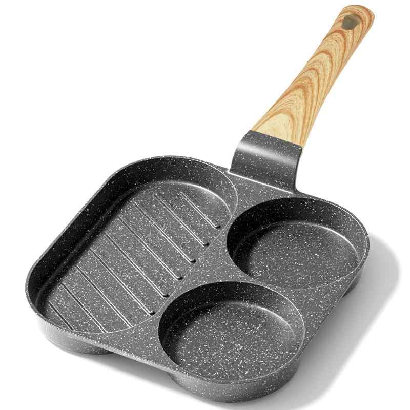 GiPP 目玉焼き フライパン 3つ穴 4つ穴環境に優しいノンスティックコーティングノンスティックエッグパン - 5倍のウルトラノンスティック性能を備えた環境に優しい花崗岩調理器具で、より健康的で手間のかからない調理を体験してください。 調...