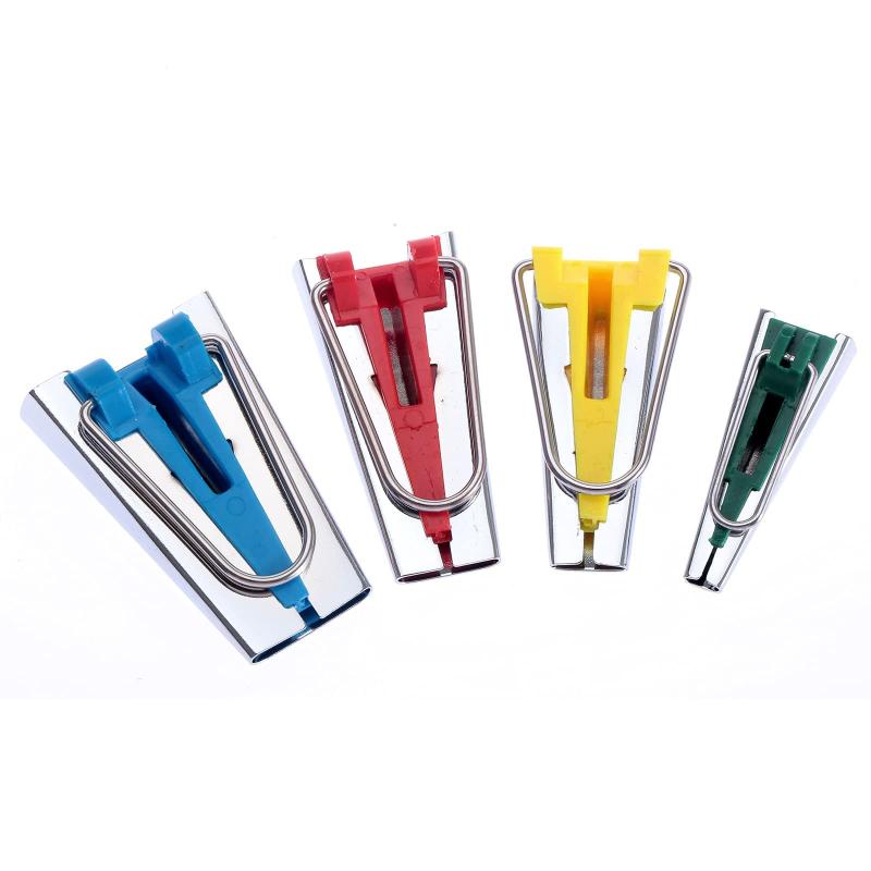 Hicello バイアステープメーカー 4サイズセット 6/12/18/25mm 家庭用ミシン用このバイアステープメーカーは、耐久性のある硬質プラスチックと金属ステンレス鋼素材を主に使用して作られております。6mm、12mm、18mm、25...