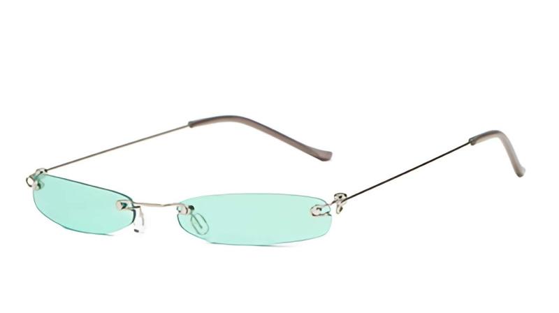 [ルビタス] ミニ レンズ サングラス 小さい メガネ カジュアル【サイズ】 レンズ 縦11mm 横51mm テンプル長さ138mm フレーム横幅121mm サイドフレームカラー　シルバー（銀色）通常のメガネよりもレンズが小さい おしゃれな...