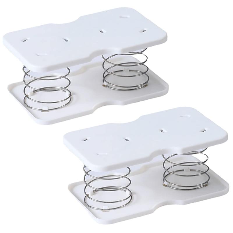 Forahome バネ ティッシュケース 収納ボックス ホルダー ペーパー取り出しやすい トレイ 立て サポートスタンド ((アップグレード版)ホワイト)素材：プラスチックと高炭素鋼 サイズ：11*5*7 cm パッケージ：1個セット【実用...
