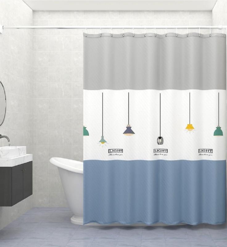 himsyuden シャワーカーテン 間仕切り カーテン バスルーム 防水防カビ加工 お風呂用カーテン 目隠し バス用品 ユニットバス 浴室 撥水速乾 リング付き 取付簡単 洗面所 お風呂場適用 120*180cm商品説明：サイズ：120×...