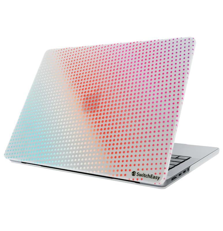 【SwitchEasy】 MacBook Pro 14 (2021 / 2023) 対応 ケース カバー 薄型 ドット 柄 保護 ハードケース 排熱口/滑り止め 付 おしゃれ スリム 保護ケース 傷防止 ケースカバー [ Apple Mac...