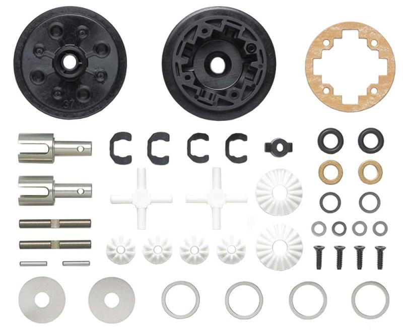 タミヤ(TAMIYA) RCスペアパーツ No.1649 SP.1649 TRF420ギヤデフセット 51649TRF420シャーシに標準装備されているギヤデフセットです。37Tの駆動比はそのままにデフケースの肉厚を可能な限り薄くすることで...