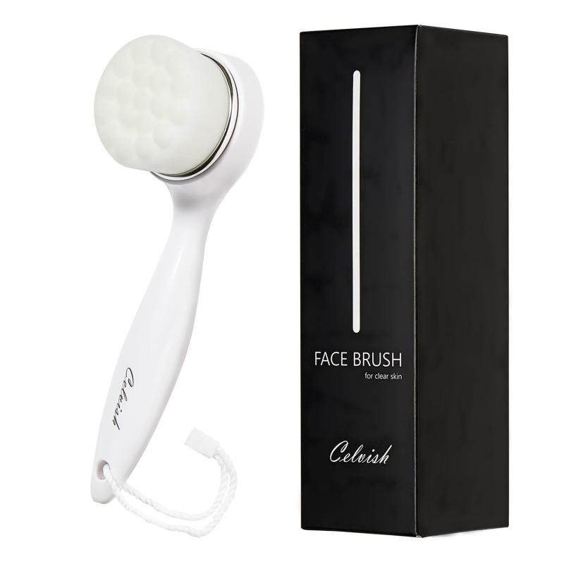 Celvish 毛穴ケア 洗顔ブラシ 古い角質にアプローチ 優しい洗い心地 汚れ除去 男女兼用 極密 明るくキレイ肌 小型サイズ 長持ち（本体のみ）✨超極細毛先の洗顔ブラシ: 男女兼用で、毛穴の汚れや古い角質を優しく除去し、明るい肌へ導きま...