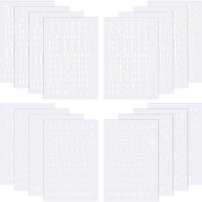Zonon 1408個 ホワイト アイロン接着 文字と数字 0.75インチ 熱転写文字 数字 粘着アップリケ DIY ファブリック ビニール アルファベット 衣類 印刷 工芸品 装飾用 16枚豊富なパッケージ: パッケージには 16 枚のア...