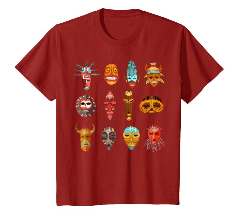 アフリカンマスクアート - BLM Tシャツ