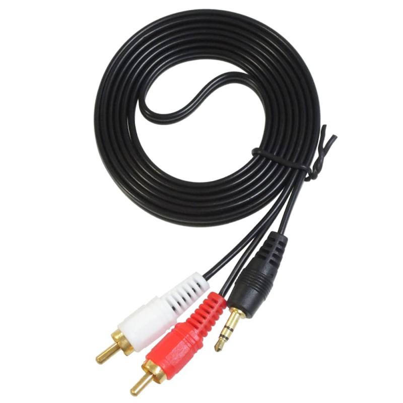 KAUMO RCA(赤白オス) 3.5mmステレオミニ(オス) 変換ケーブル 1.4m 金めっき端子3.5mmステレオ端子と、赤白のAV端子（RCA端子）を接続するケーブルです。スピーカー、ゲーム機、PS3、CD プレーヤー、ヘッドホン、イ...