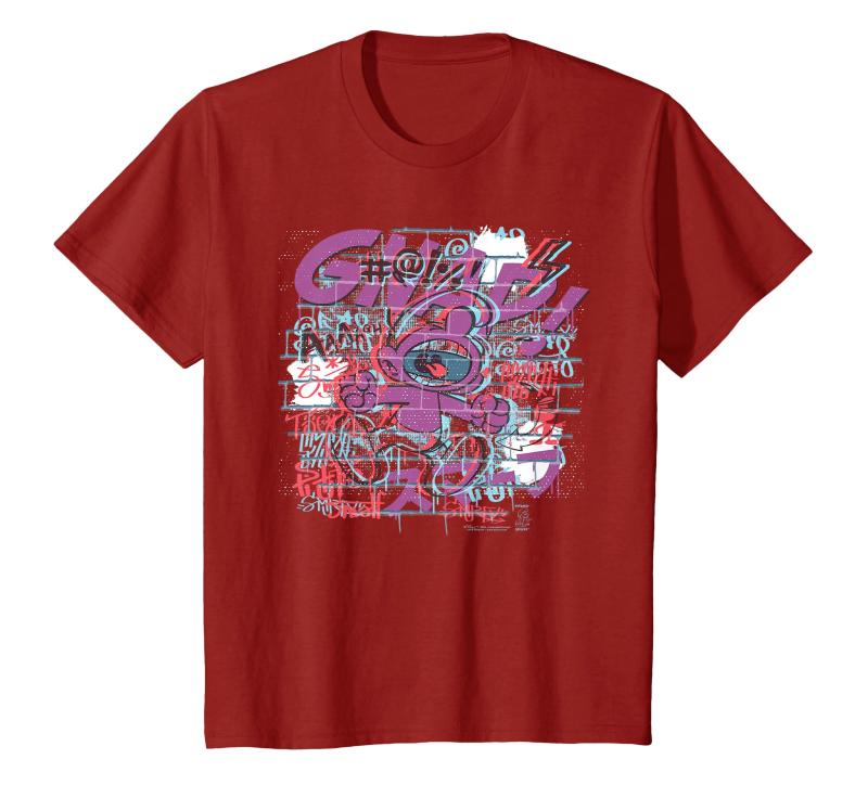 スマーフ The Smurfs Purple Biting Smurf Street Art TシャツThe Smurfs Purple Biting Smurf Street Art is 100% authentic, official...