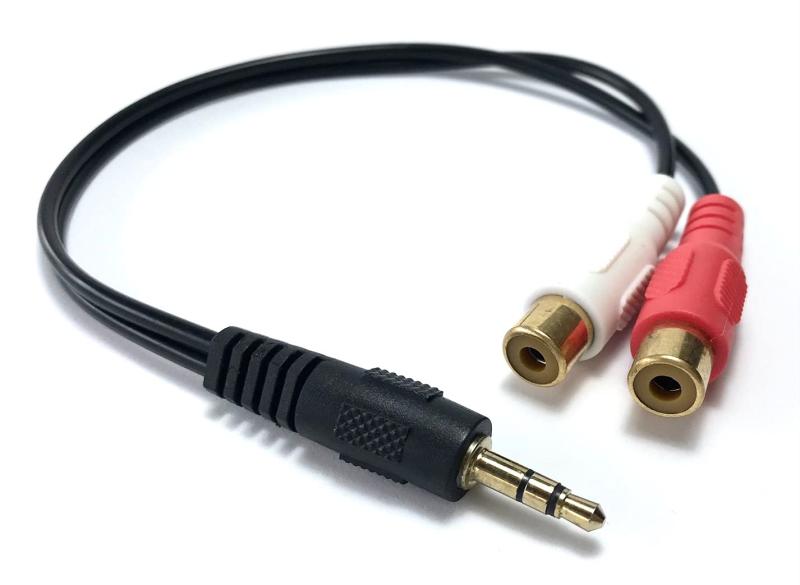 Access 金メッキ ステレオピン（メス）-ステレオミニ（オス）変換ケーブル 20cm RCA×2-φ3.5mm M27-M2ステレオピンプラグ（RCA×2）をステレオミニプラグ（φ3.5mm）に変換するケーブルです。携帯や収納に便利なコ...