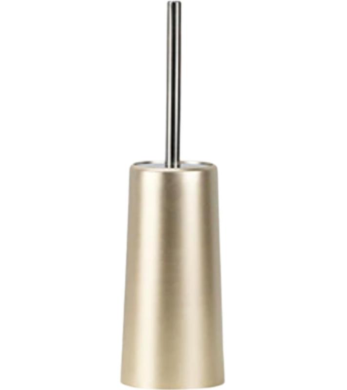 A'sTool トイレブラシ トイレ掃除 ブラシ トイレ用 清掃用 ホルダー ステンレス製 そうじ 便器 シンプル モダン スリム ナイロン ゴムブラシ TPR素材 蓋付き ステンレス 臭い防止 水跳ね防止 ブ【高級感あふれるステンレス製ト...