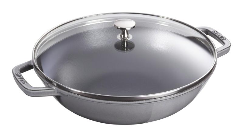 staub ストウブ 「 マルチパンサイズ：容量: 4.4 L、幅: 30 cm、底の直径: 15.5 cm、直径: 30 cm、重さ: 3.9 kg、長さ: 38.5 cm、高さ: 12 cm、高さ（フタ除外時）: 8.5 cm炒め物、煮...
