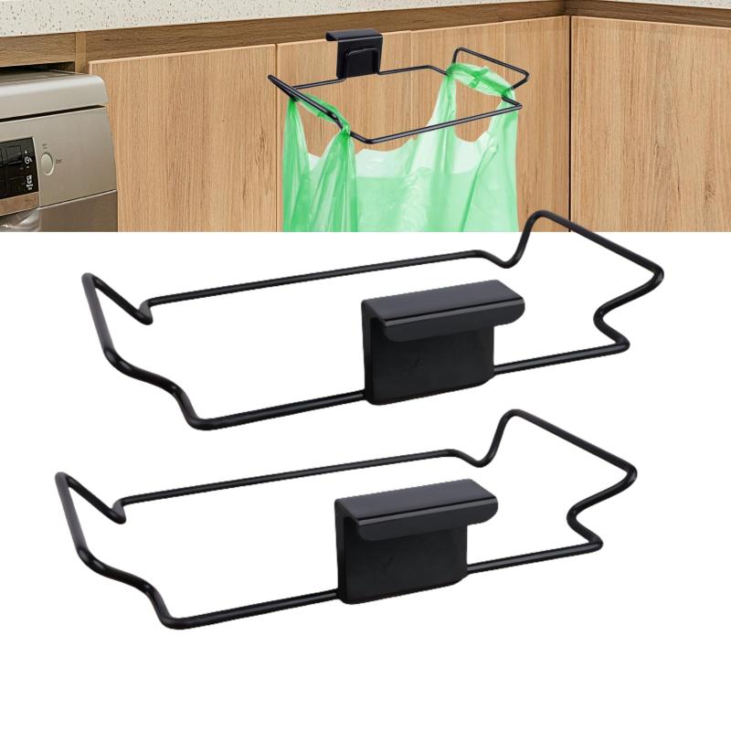 ゴミ袋ホルダー ステンレス鋼 レジ袋ハンガー ごみ箱 固定ラック 2個入優れたステンレス鋼 製、錆びにくい、変形しない錆しない、耐久性が良く。簡単に設置できます。金具必要なしで。キッチンの棚の扉、キャビネットのドア、またその他場所にかけてく...