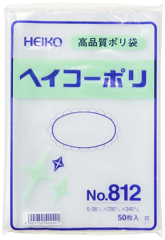 シモジマ ヘイコー ビニール袋 ヘイコーポリ No.812 0.08mm厚 紐なし 50枚 006628200 幅230高340mm23×34cm 50枚入 厚み0.08mmポリ袋は常温でのご利用をお願いします。冷却・加熱・ボイルには適しま...