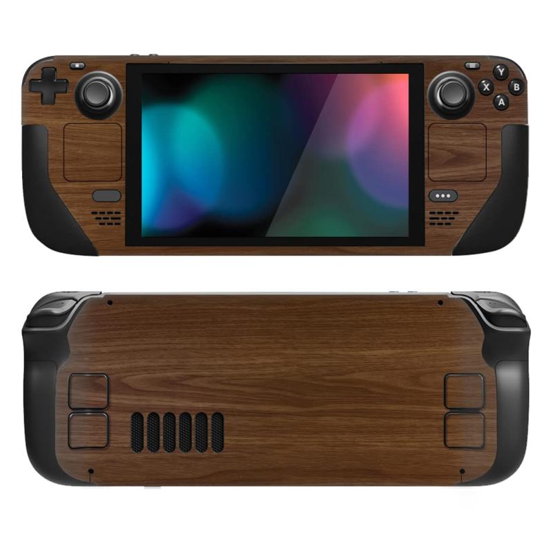 PlayVital Steam Deck用保護スキンデカールフルセット カスタムステッカー Steam Deck携帯ゲーミングPC用ビニールカバー 【木目調デザイン】カスタムデザイン：Steam Deck用の特別設計、多様なパターンを選べま...