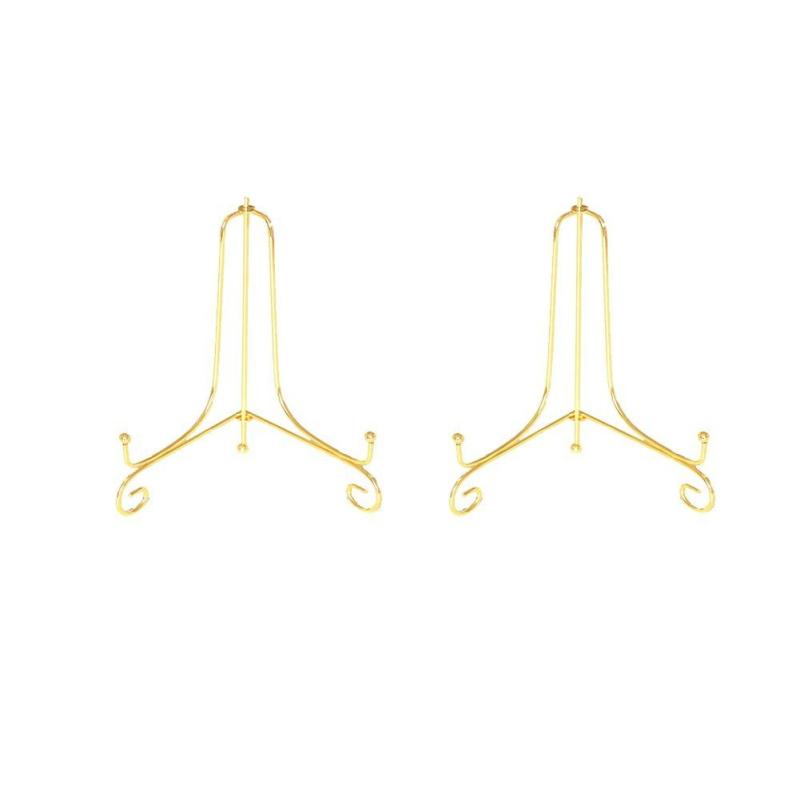 ゴールド プレートスタンド アイアン 皿立 写真立て 本立て