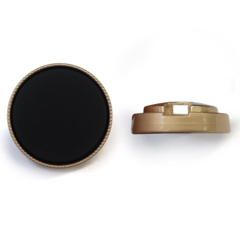 フラットボタン 金フチ 20mm 5個入り ツヤあり ボタン スーツボタン ジャケットボタン きらきらぷんぷん丸