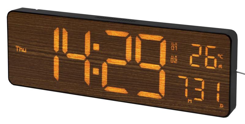 SLOWER 置き時計かけ時計 デジタル LED WiFi 自動 時刻調整 USB 電池 おしゃれ インテリア大画面で見やすい壁掛クロックです（卓上でもご使用できます）。リモコン付属なので手の届きにくい高い位置に設置しても簡単に操作が出来ま...