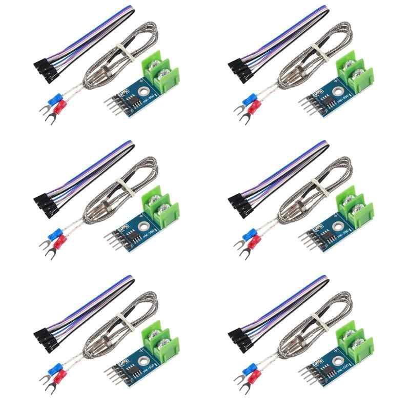ACEIRMC 6個 DC 3-5V MAX6675モジュール + Kタイプ 熱電対温度センサー 熱電対センサーセット M6ネジ Raspberry Pi Arduino対応テスト温度範囲:0℃ ¨C 1024℃、コンバーター温度分解能は0...