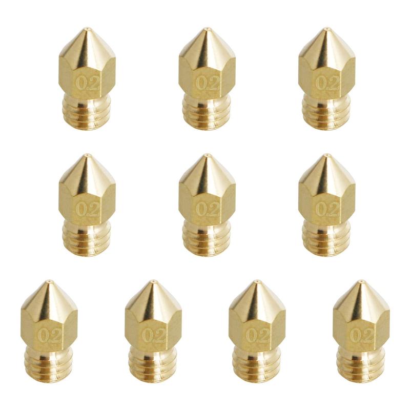 Aopin M6 3mm押出機ノズル3Dプリンター1mm / 0.039"真ちゅう製3Dプリンター押出機ノズル10 PcsAopin M6 3mm押出機ノズル3Dプリンター1mm / 0.039"真ちゅう製3Dプリンター...