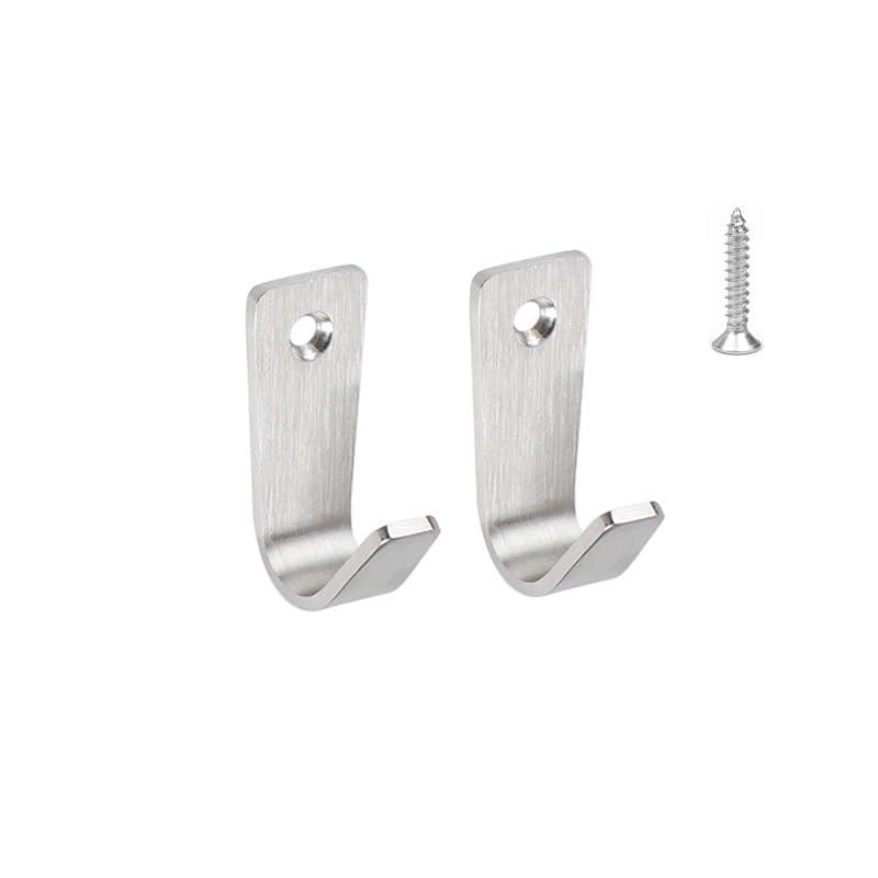 フック 強力 壁掛け ステンレス 吊り下げ ネジ付き 2個セット壁掛け式のステンレス鋼カギホອກ、ねじで固定し、最大5kgの重量を担える。ステンレス製の壁掛けカギホック、簡単にねじで取り付け、持ち力5kg。5kgの重さまで耐える壁掛け型ステ...