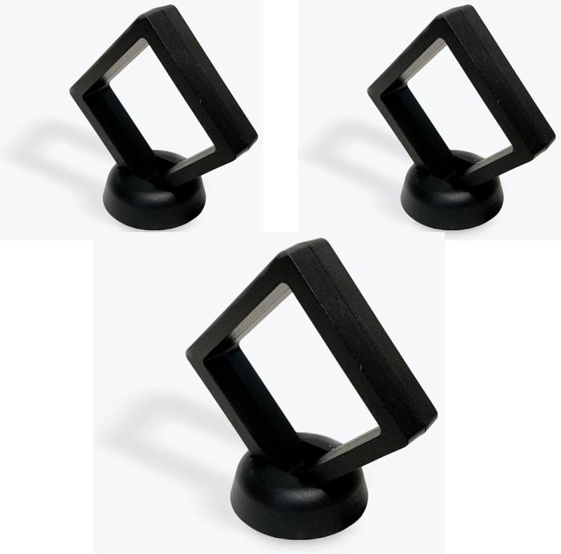 ルースケース フローティングディスプレイケース 3Dフロート スクエアケース アクセサリーケース ブラック ホワイト Useful Summit Storeオリジナル商品ページ透明なフィルムで挟み込み、台座に立てて立体的に展示できるケースで...