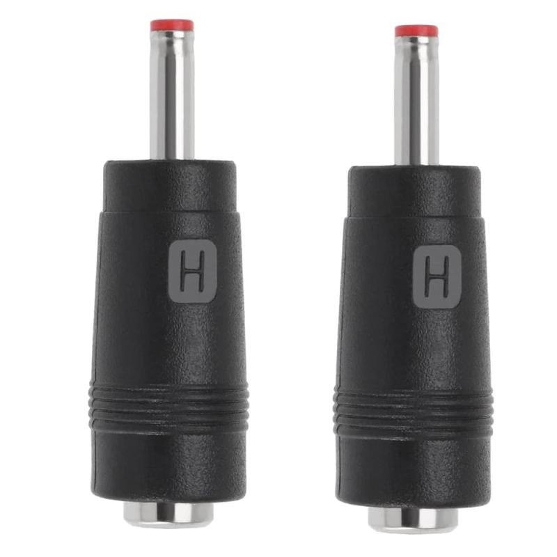 2個セット DC端子 変換プラグ DCプラグ (メス 5.5/2.1mm) → (オス 3.5/1.35mm) サイズ変換アダプタ DCジャックACアダプタの先端の端子サイズを変換するプラグです。メス側：外径5.5mm内径2.1mm；オス側...