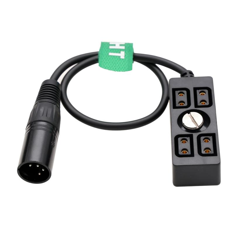 HangTon 電源スプリッタハブ1/4"-20マウント、DタップPタップ雌4ポートアダプタ1〜4へのXLR雄4ピンカメラバッテリー用30センチメートルARRI ALEXAカメラ用、RED DSMC2カメラ用、KOMODO V-R...