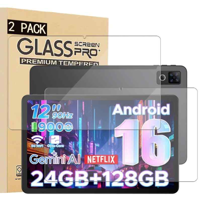 【E-COAST】2枚入り For POPUX P12 / P12PRO / Luca TM12E2W74-AZ1B フィルム POPUX/アイリスオーヤマ 12インチ タブレット 液晶保護ガラスフィルム 硬度9H 超薄型 高透過率 自動吸...